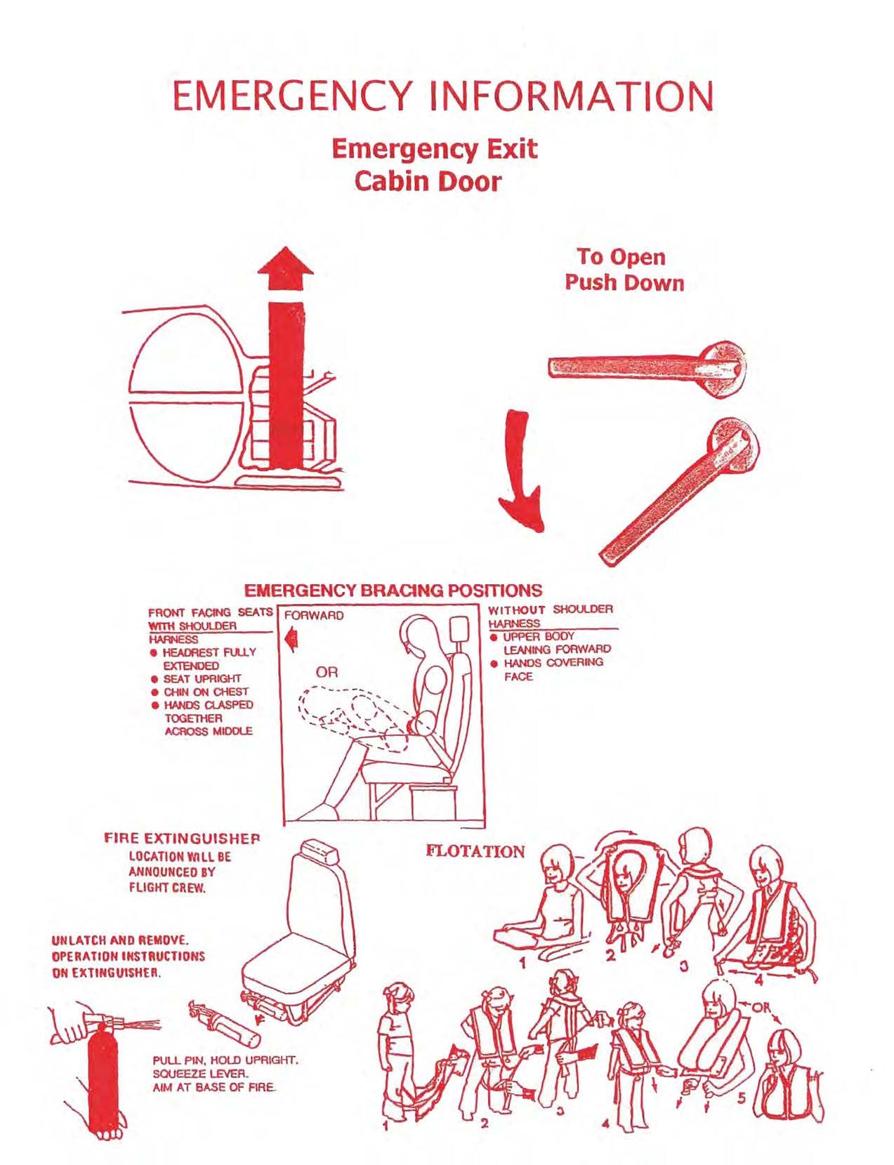Piper PA-20-135 Passenger Briefing Cards — Essco Aircraft