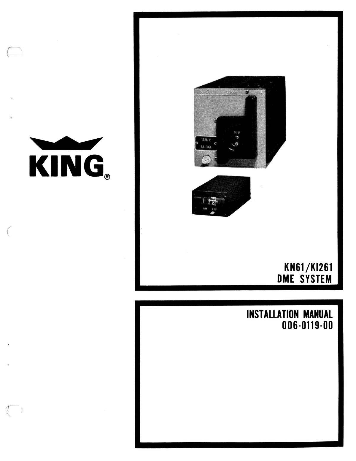 King KN61/KI261 DME System Installation Manual — Essco Aircraft