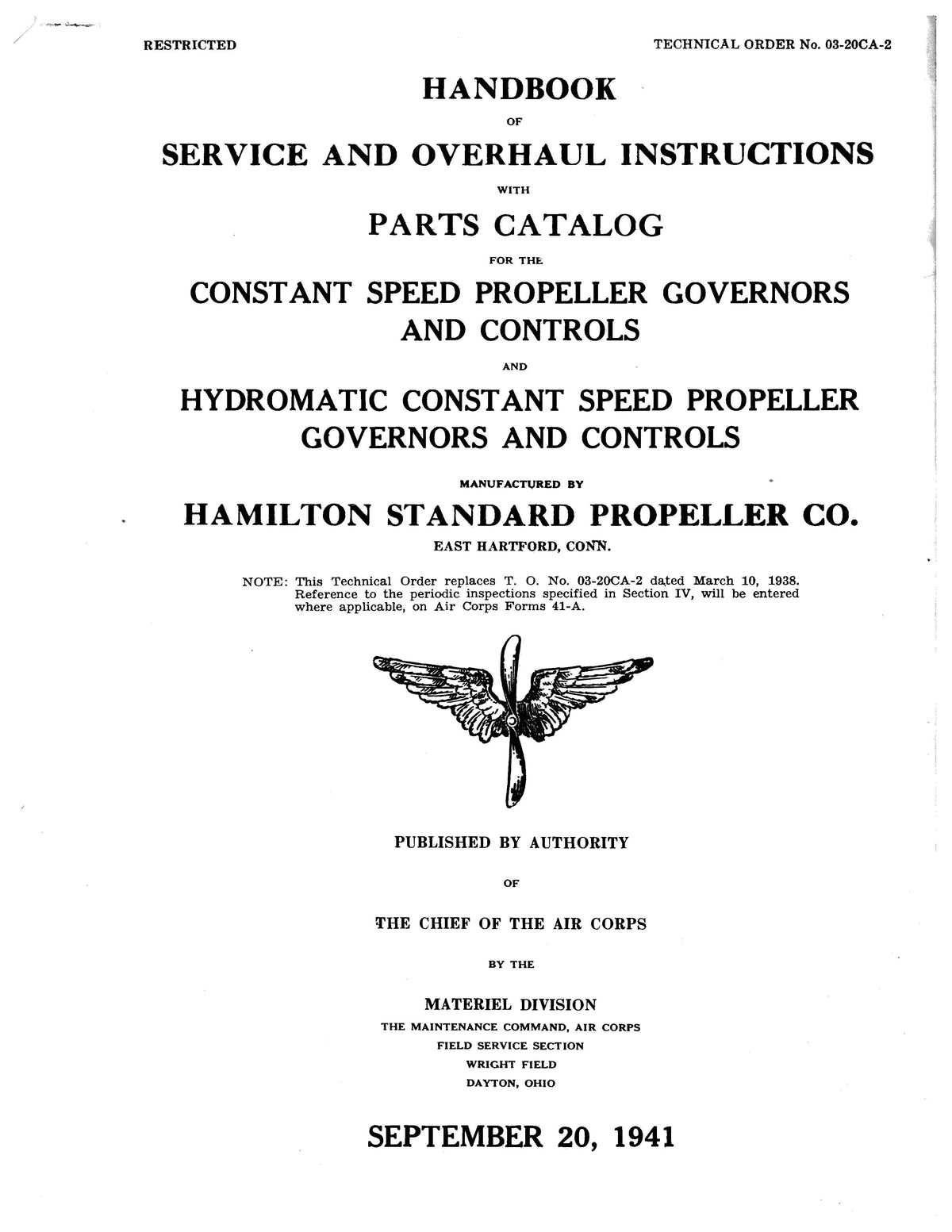 Hamilton Standard Constant Speed Propeller Governor Service and Overha ...