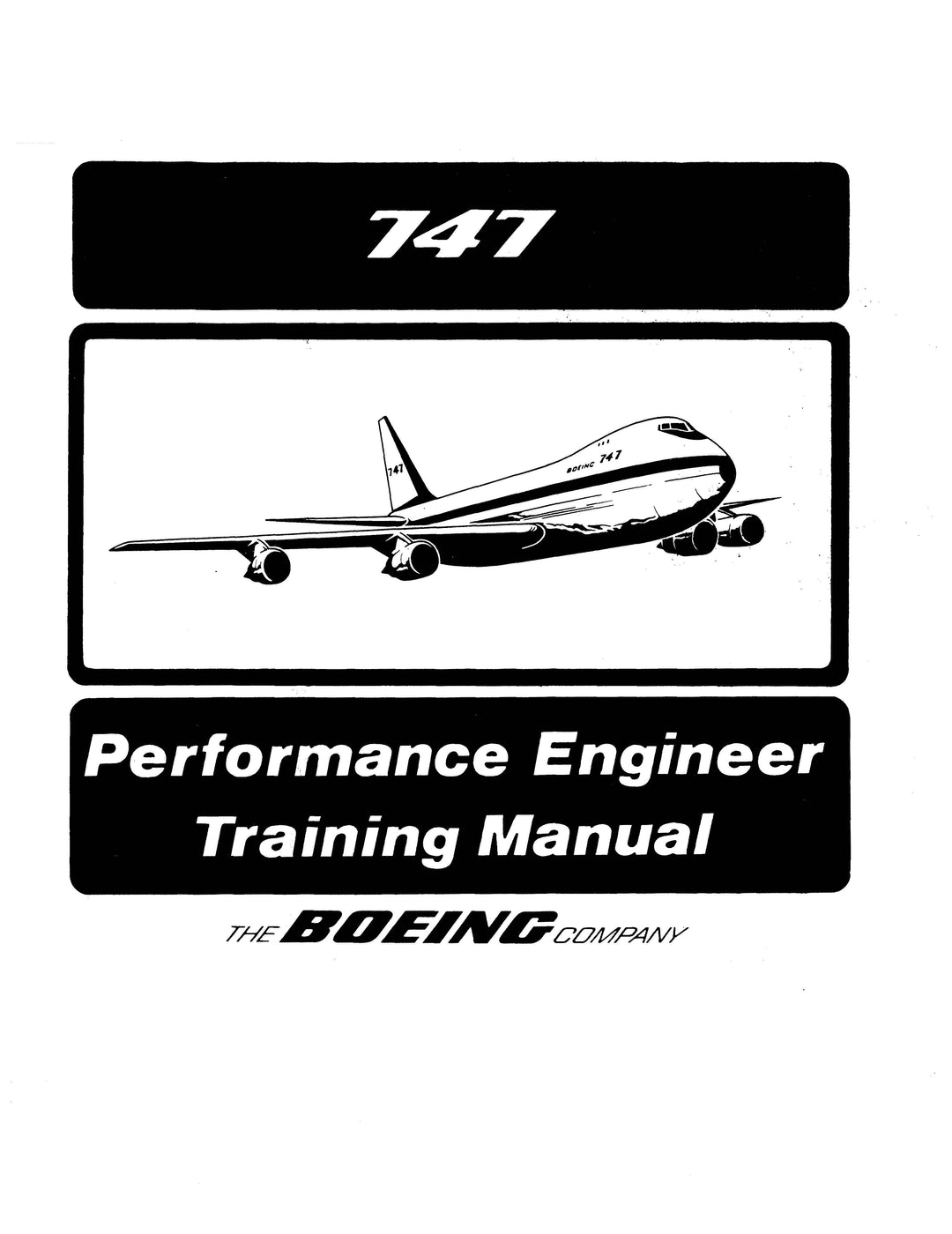 Boeing 747 Performance Engineer Training Manual 1983 — Essco Aircraft