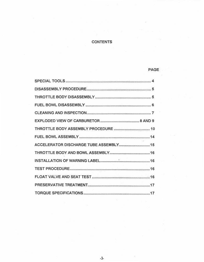 Marvel-Schebler/Precision MA3A, MA3PA,MA3SPA,MA4SPA 1993 Service Manua ...