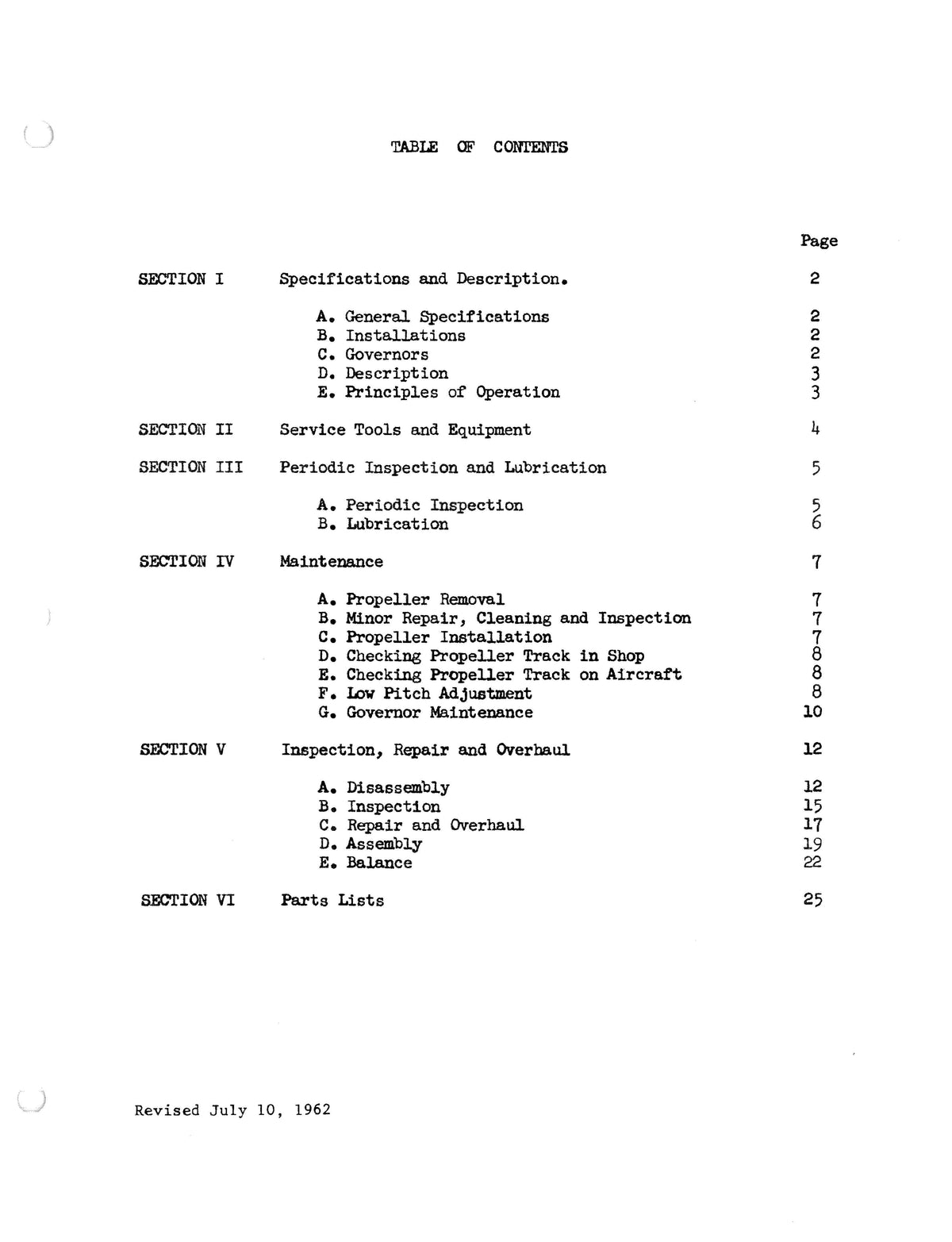 Flottorp F12A-3, -4, -5 Propeller Maintenance Manual — Essco Aircraft