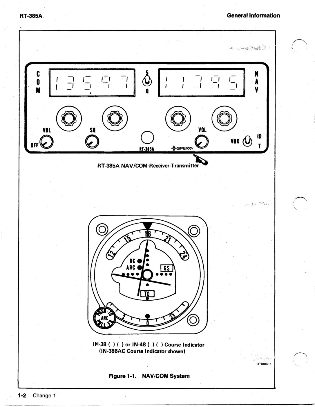 Cessna 300 Nav-ComM RT-385A Maintenance & Parts Manual (CERT385A-82-MP ...