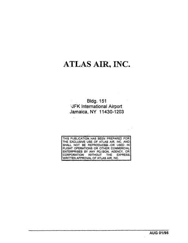 Atlas Air 747-100-200 Atlas Air Flight Handbook — Essco Aircraft