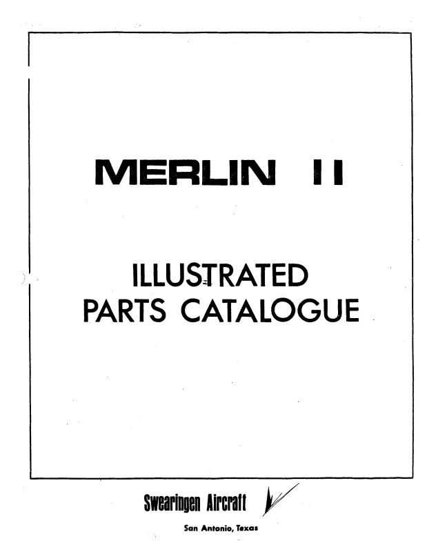 Merlin Aircraft SA-26 Series Illustrated Parts Catalog — Essco Aircraft