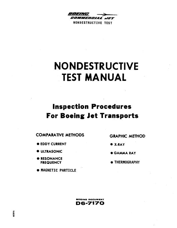 Boeing 747 Nondestructive Test Manual Inspection Procedures For Boeing ...