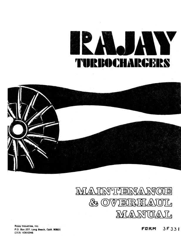 Rajay 370 Series Turbocharger Maintenance & Overhaul (G-70) — Essco ...