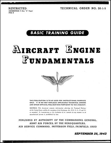 US Government Aircraft Engine Fundamentals Basic Training Guide (TO-30 ...