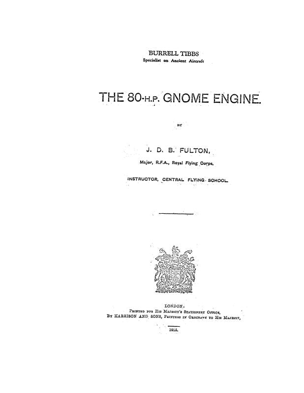 Gnome Engine 80 Hp Gnome Engine Handbook Gggnomeengine Hb C — Essco Aircraft