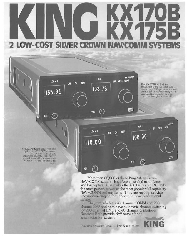 King KX 170B, KX175B NAV,COM Ops, Pilot's Guide (KIKX170B175BOPC ...