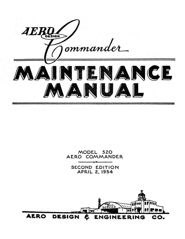 Aero Commander 520 Maintenance and Service Letters & Bulletins (AC520 ...