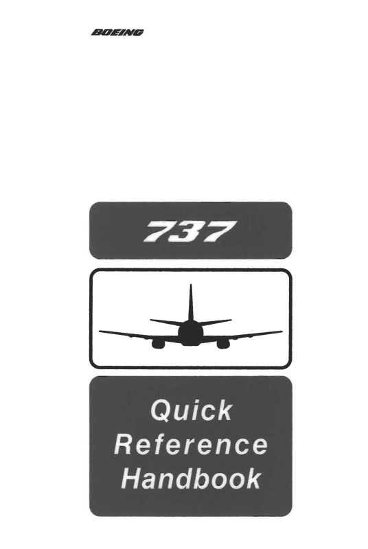 Boeing 737-300-400-500 Quick Reference Handbook — Essco Aircraft