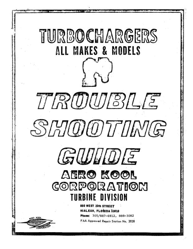 RAJAY TURBOCHARGERS — Essco Aircraft