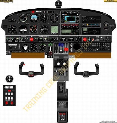 Aviation Training Graphics Piper PA44 Seminole Handheld Cockpit Poster ...