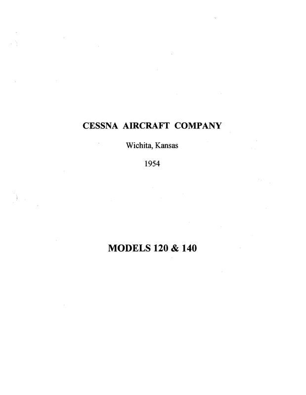 Cessna 120 & 140 1954 Illustrated Parts Catalog — Essco Aircraft