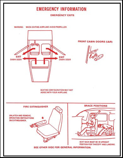 Cessna 206 Passenger Briefing Cards (206BC) — Essco Aircraft