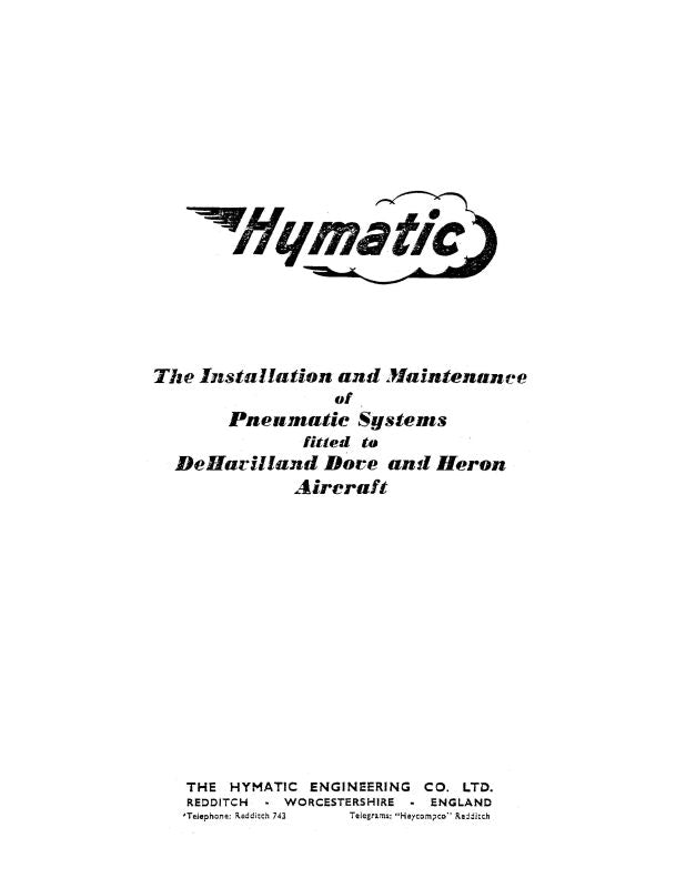 DeHavilland Dove Series Installation & Maintenance (DEDOVE-M-C) — Essco ...