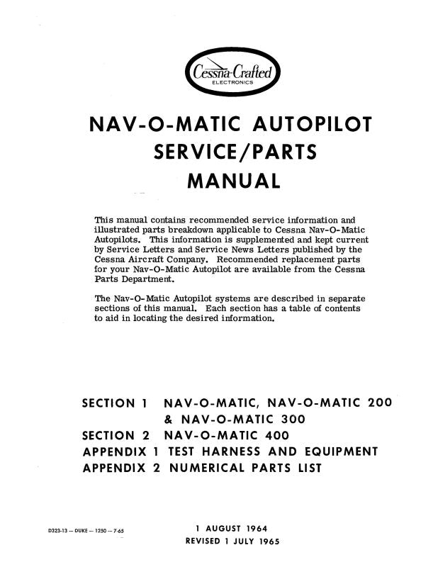 Cessna 200,300,400 Navomatic Autopilot Maintenance/Parts — Essco Aircraft