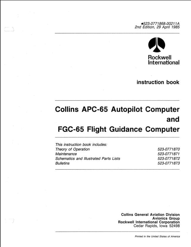 Collins APC-65 Autopilot Computer & FGC-65 Flight Guidance Computer In ...