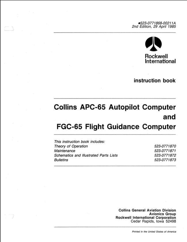 Collins APC-65 Autopilot Computer & FGC-65 Flight Guidance Computer In ...