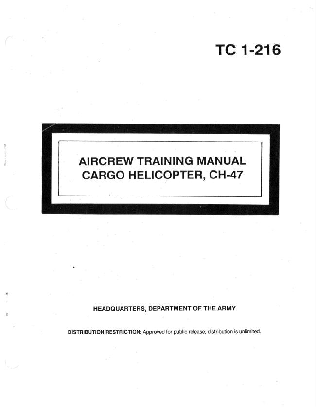 Aircrew Training Manual Cargo Helicopter CH-47 (TC 1-216) — Essco Aircraft