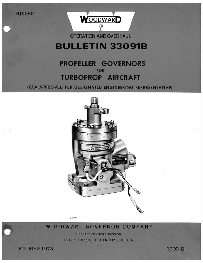 Woodward Turbo-Prop Propeller Governors Bulletin 33091B Operation & Ov ...