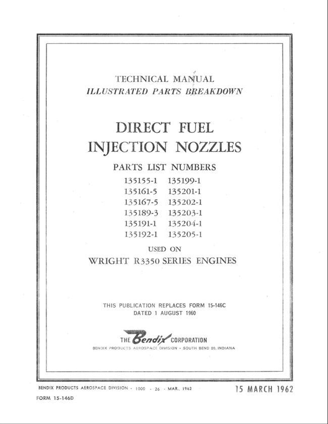 Bendix Direct Fuel Injection Nozzles Illustrated Parts Manual — Essco ...